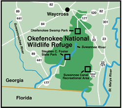 Okefenokee Swamp Map